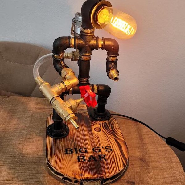 FIREMAN Dispenser ,steampunk Alcohol Dispenser, Liquor Alcohol Whisky ...