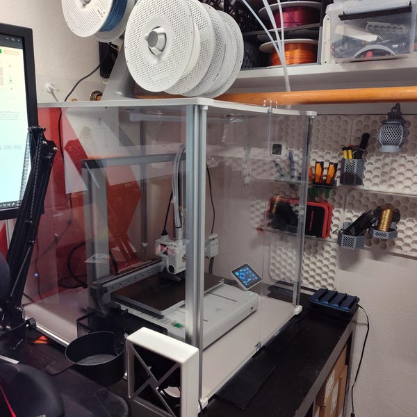3D Printer Enclosure for Bambu Lab A1 Mini, Cutout for Vent System, LED ...