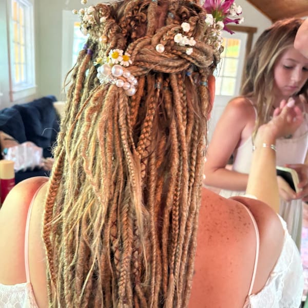 Brown DE/SE Thin Dreadlocks, Mixed Texture Braids/dark Extension Dreadlocks/brown Mixed ...