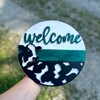 Welcome to Our Herd Cow, Digital Download, Round Door Hanger Svg ...