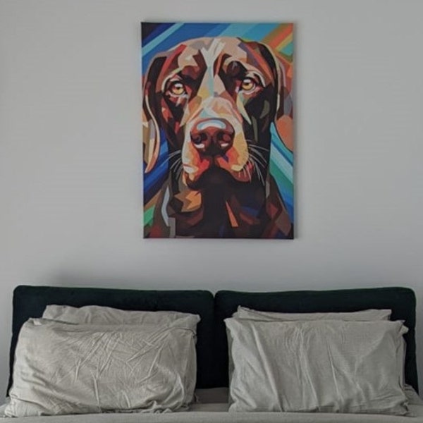 Bloodhound Poster, Abstract Dog Print, Personalized Dog Portrait ...