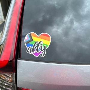 Ally Pride Sticker Door Decal Pride Window Sticker LAMINATED Ally ...
