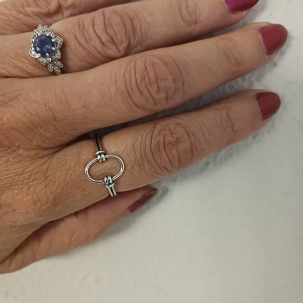 Sailboat Ring, Rhombus Sailboat Seagulls Carved With Rope Sides Unique ...