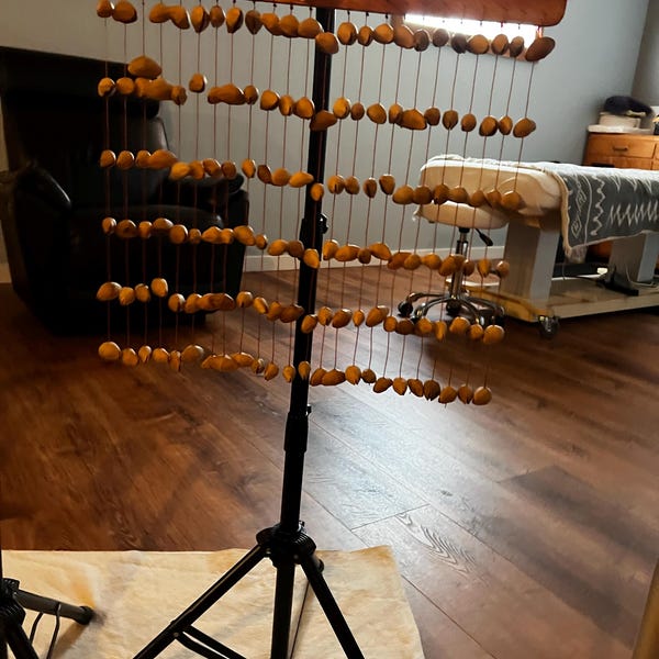 Wooden Stands For( Koshi) Type Therapy Chimes…. 4 Hangers for Chimes ...