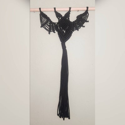 Macrame Bat Tutorial Pattern Digital Download, Whimsigoth, Witchy, Diy ...