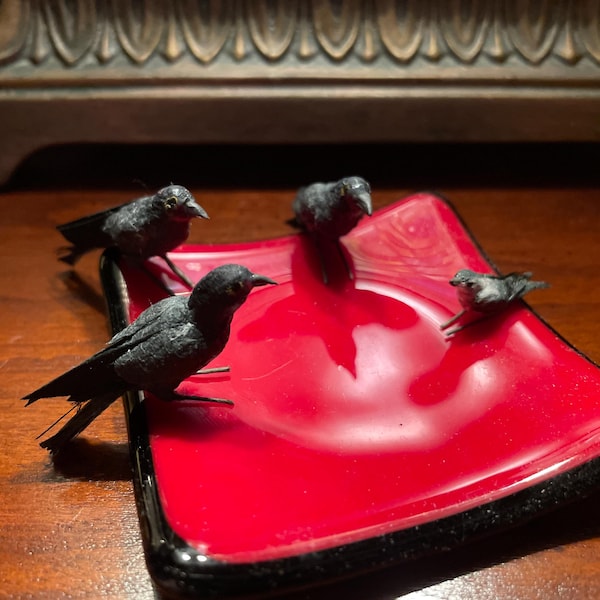 1;12 Scale Handmade Bird, Miniature Raven Bird , Black Bird - Etsy