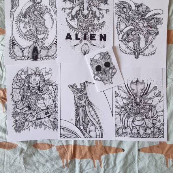 ALIEN Art Book /xenomorph Horror Art Zine by Ayillustrations - Etsy