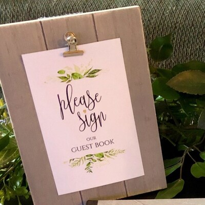 Printable Please Sign Template Please Sign Our Canvas, Guestbook, Globe ...