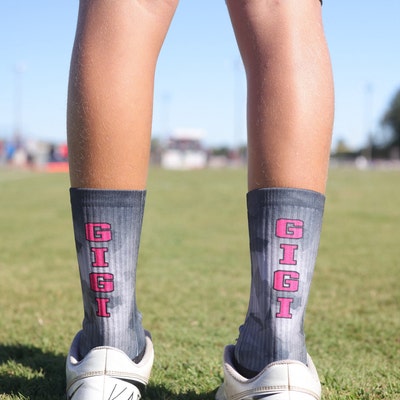 Custom CHEER Socks Personalized CHEER BOW Socks Team Cheer - Etsy