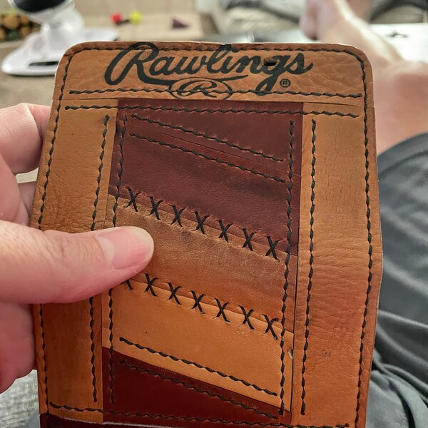 MLB Leather Baseball Glove Wallet / Card Holder - Etsy