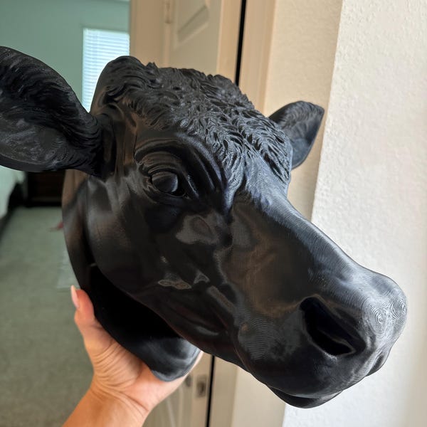 Cow Head Wall Sculpture & Decor | Cow Head Wall Art | Rustic Wall Decor ...