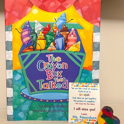 HEART CRAYON Box That Talked Poem, Student Gift From Teacher, Happy ...