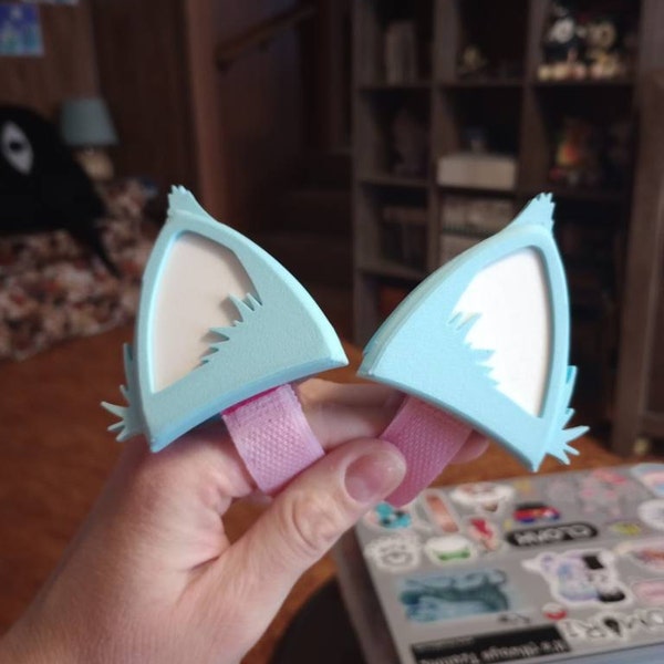 Pink Cartoon Cat Ears, Streaming Headset Cat Ears, Streaming Headphone ...