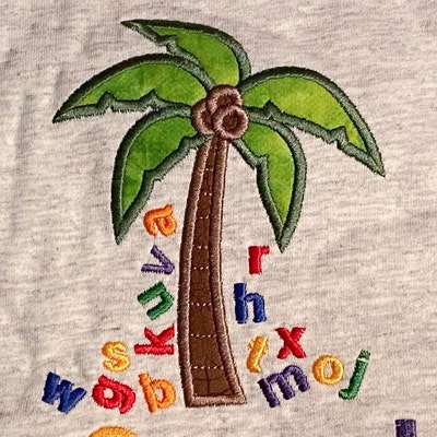 Palm Tree Applique Design. Palm Tree Embroidery Pattern. Beach Machine ...