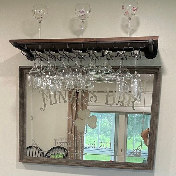 Custom Bar Mirror|large Mirror|personalized Bar Mirror|farmhouse Decor ...