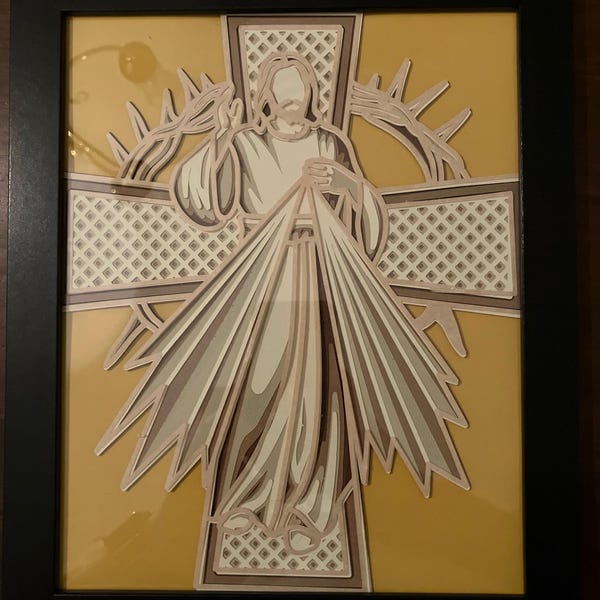 Divine Mercy Multilayer SVG. Laser Cut File. Layer Construction ...