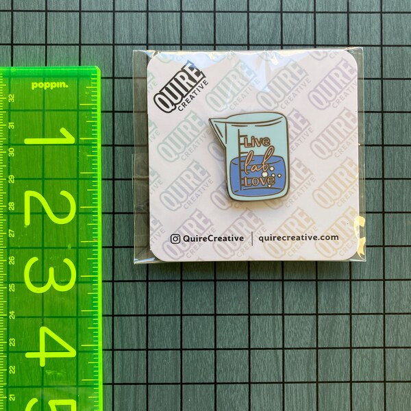Live Lab Love | Enamel Pin | Empower Your Lab Coat | STEM - Etsy
