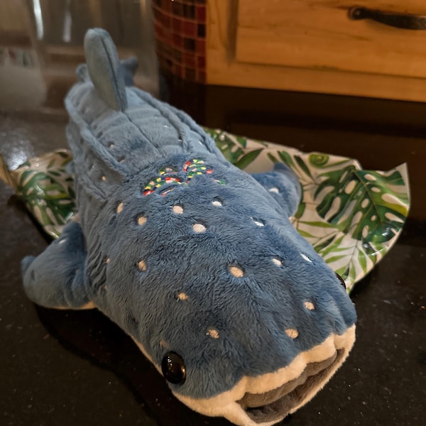 Handstuffed Whale Shark Plushies Ecofriendly Recycled Polyfill Stuffed ...