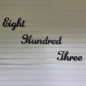 Large Colonial Cursive House Numbers - Etsy