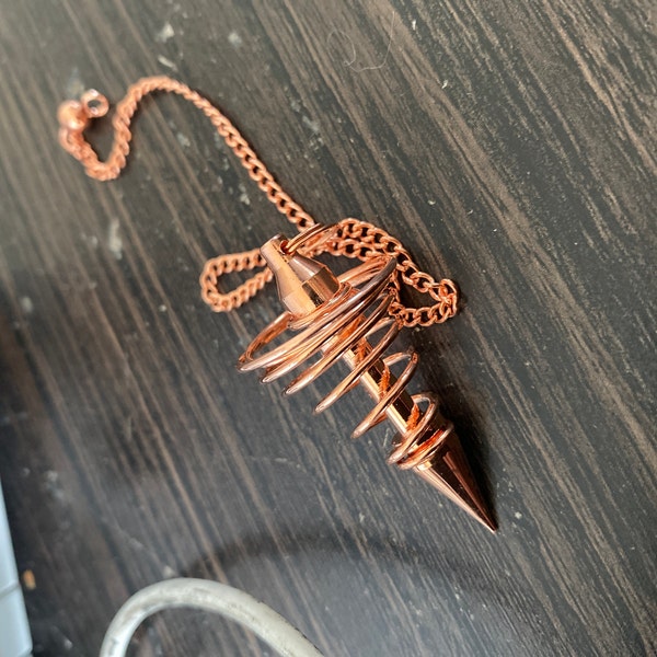 Copper Plated Spiral Pendulum, Copper Plated Vortex Pendulum, Dowsing ...