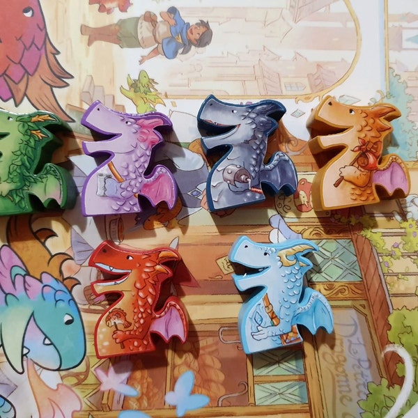 FLAMECRAFT - Matte Vinyl Meeple Stickers/decals Upgrade Kit ...