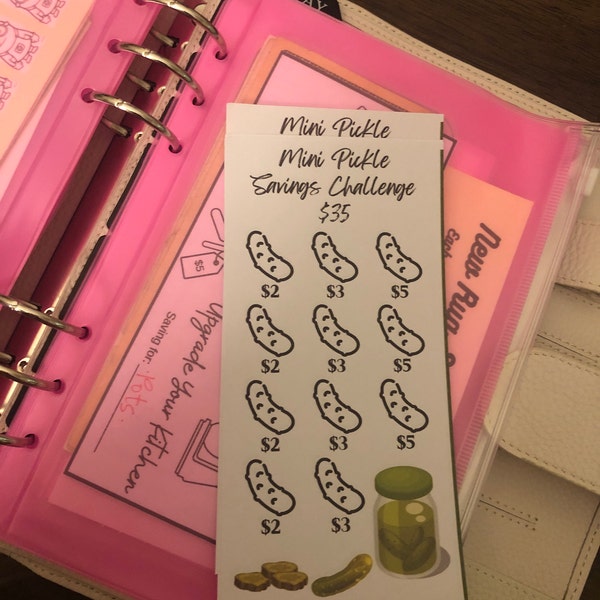 Mini Pickle Savings Challenge | for A6 Envelopes | Cash Envelopes ...
