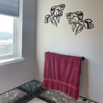 Gold Fish Metal Wall Art Fish Metal Wall Decor Fish Wall Art Metal Fish ...