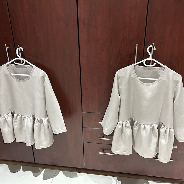 Women's Linen Blouse Sewing Pattern | Linen Tunic Top | Easy Beginner ...