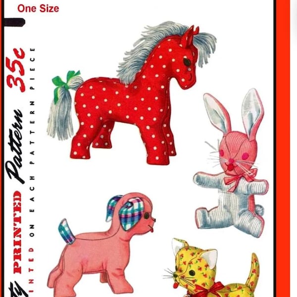 Pajama Bag Pattern Stuffed Animals Dog POODLE Dachshund Advance 8456 ...