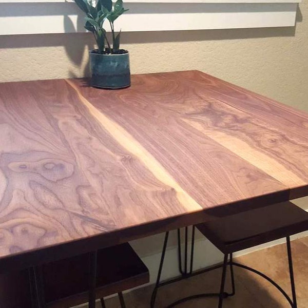Walnut Table Top - Solid Black Walnut // Pub, Coffee, Kitchen, Island ...