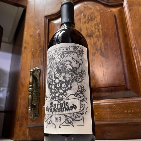 Custom Wine Labels From the Wizard of Wines - Etsy