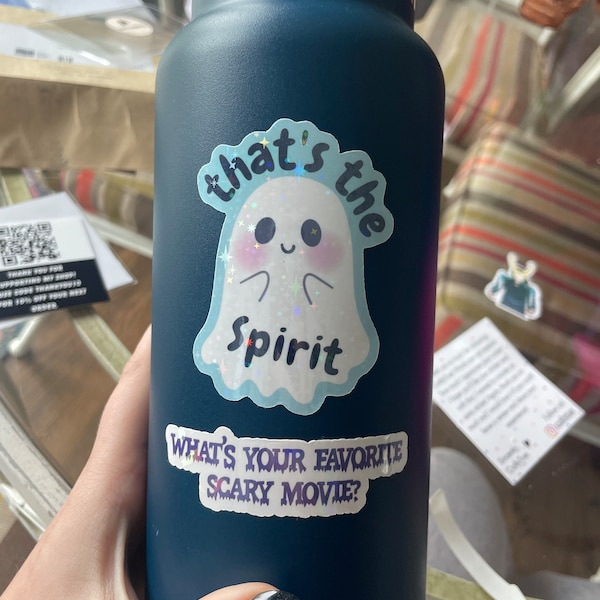 That’s the Spirit Ghost Sticker Funny Quote Stickers | Laptop Sticker ...