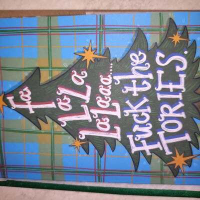 TAPS AFF Greetings Card, Scottish Slang Phrase Illustrated Card, Tartan ...