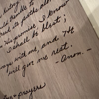 Custom Handwriting Sign/handwriting Keepsake/handwriting Picture Frame ...