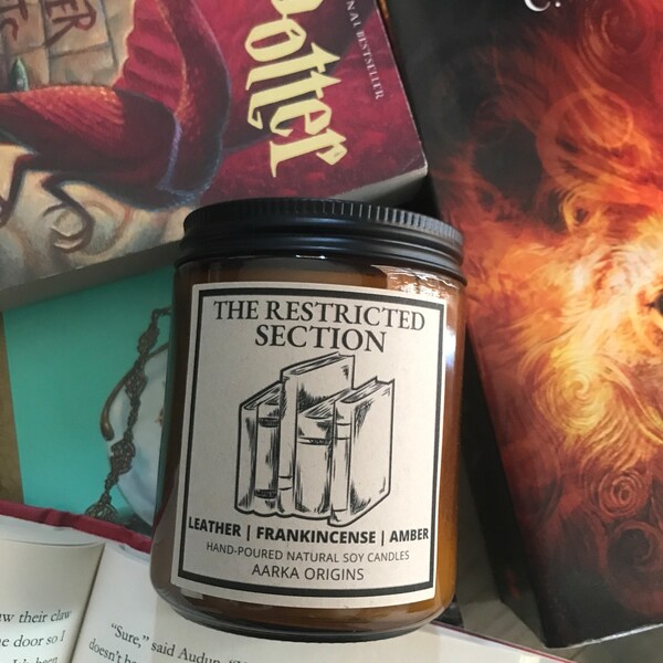 The Restricted Section Soy Candle, Literary Candle, Wizard and Magic ...