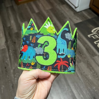 Dinosaur Birthday Crown Dinosaur Crown Dinosaur Invitation - Etsy
