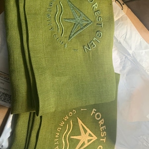 Embroidered Napkins Letter Monogrammed Napkins Dinner Napkins Wedding ...