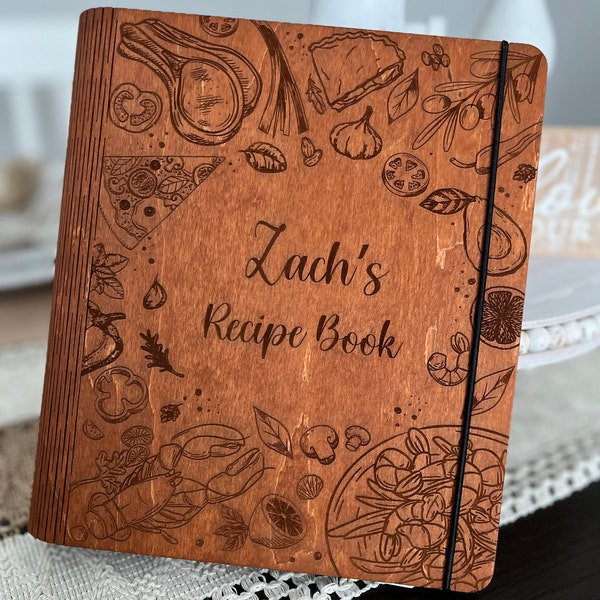 Personalized Recipe Book Binder Journal Mothers Day Gift Cookbook Blank ...