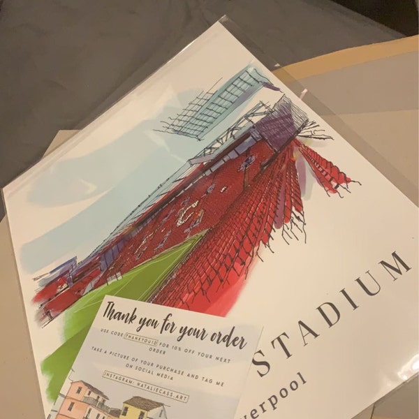 Anfield Art Print / Liverpool Wall Art / Football Art Print / Football ...