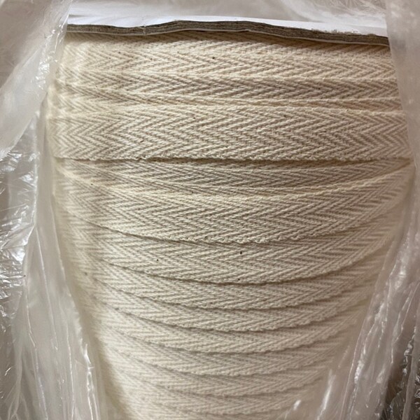 3/8" Cotton Flat Cord for Lace Drawstrings Handles Twill Tape Sash Rope ...