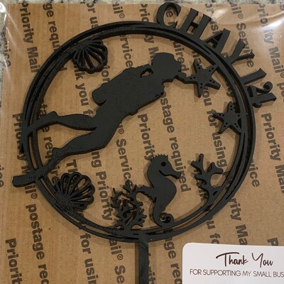 Scuba Diving Cake Topper, Snorkeling Cake Topper, Personalized Scuba ...