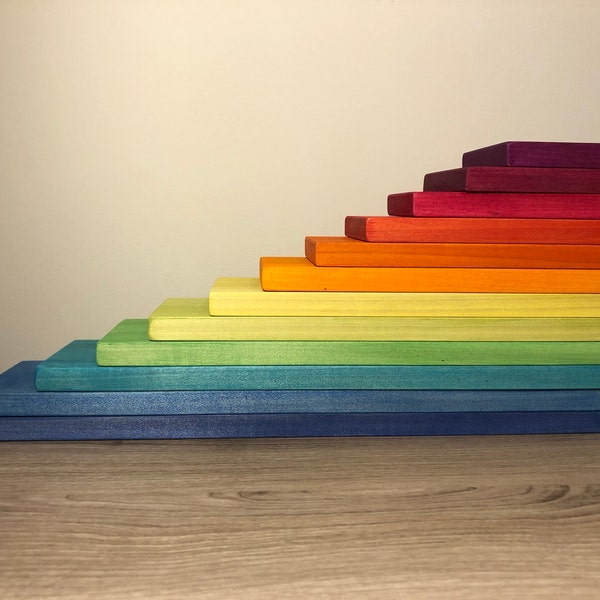Building Boards, Board, Rainbow Boards, Rainbow Block, Wooden Toys - Etsy