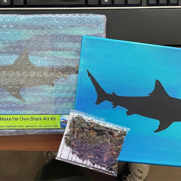 Make Yer Own Shark Art Kit Reef Shark - 8x10" - Etsy