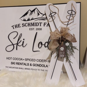 Ski Lodge Decor Ski Lift Decoration Ski Wall Hanger Ski Lift Shelf ...