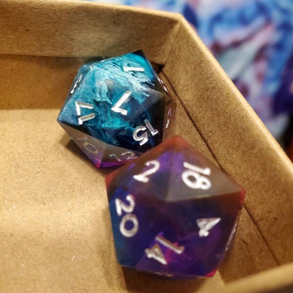 Jinx's Influence 7 Piece Handmade D&D Dice Hand Crafted Dungeons and ...