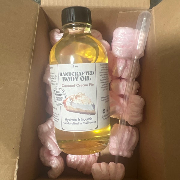 Handcrafted Coconut Cream Pie Body Oil for Smooth and Silky Skin ...
