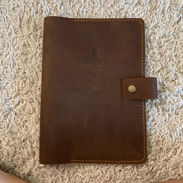 Personalized 4x6 / 3 X 5 Top Spiral Notebook Cover, Leather Cover for ...