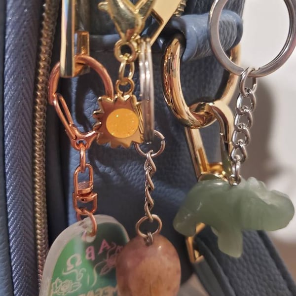 Mini Gold Plated Golden Sun Planner & Zipper Charm With a Lobster Clasp ...