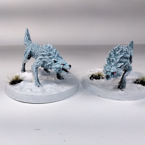 Winter Wolf | 4 Poses | 3D Printed Tabletop Resin Miniatures | D&D ...