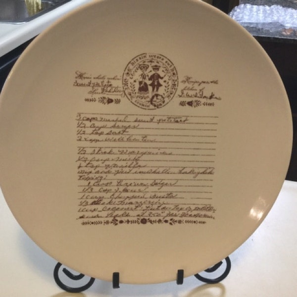 Handwritten Recipe Engraved Onto a Food Safe Plate - Perfect ...